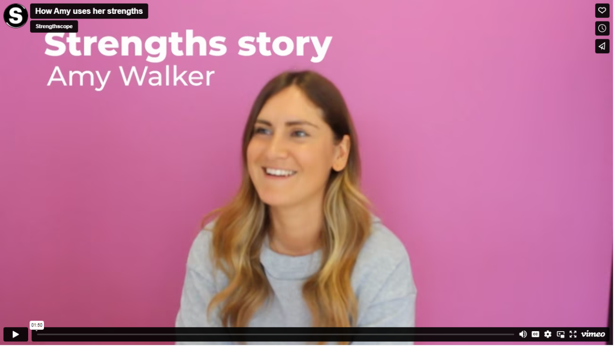 How Amy uses her strengths