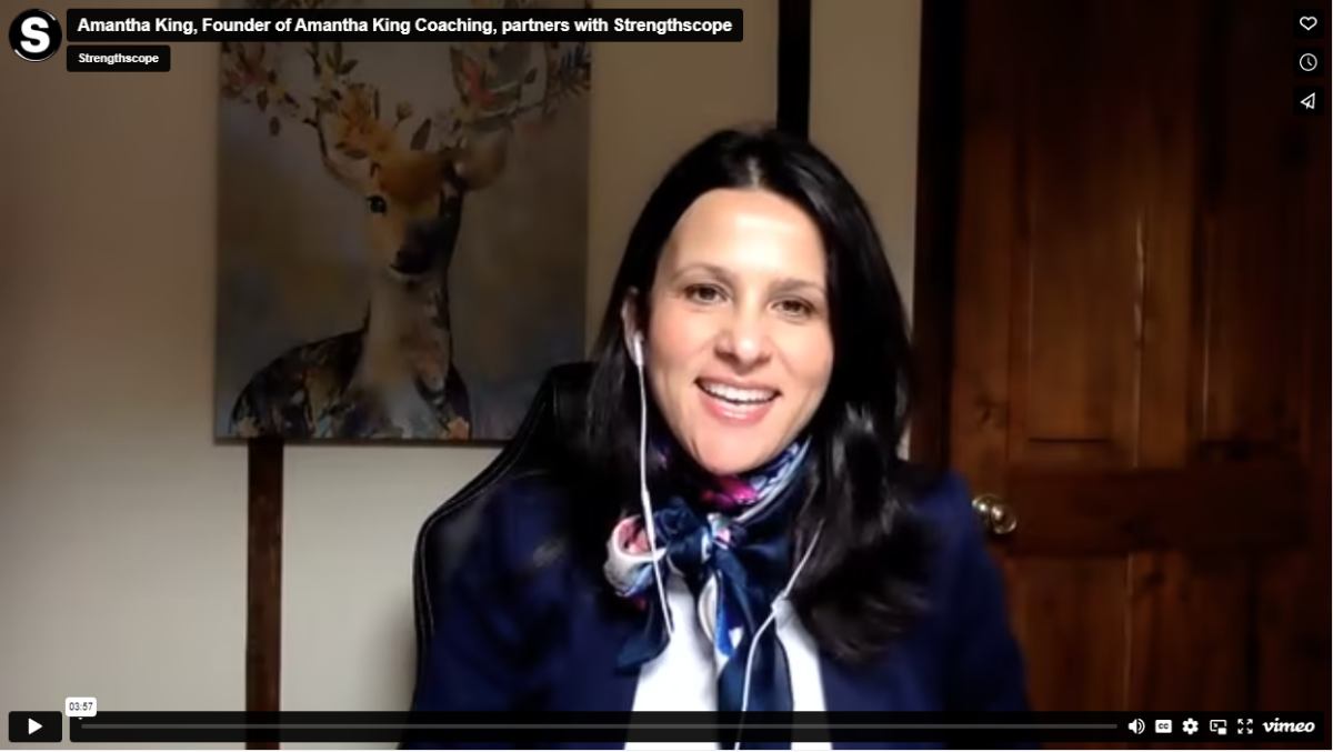 Amantha King Coaching partnering with Strengthscope